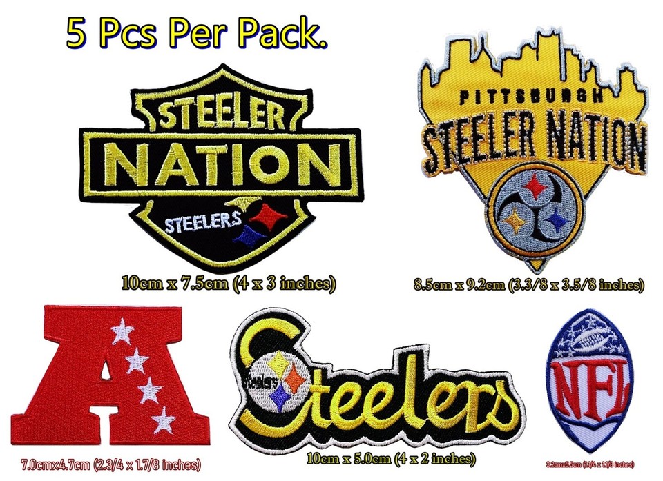 PITTSBURGH STEELERS NFL Football Patches Embroidery iron, sew(From Thai ...