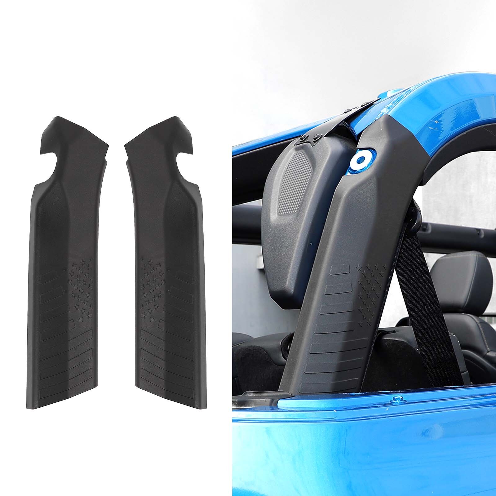 2xRoll Cage Cover Scratches Guards Pillars Edge Protector For Bronco ...