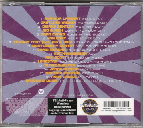 Totally Country, Vol. 5 by Various Artists (CD, Feb-2006, Sony BMG) for ...