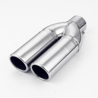 Dual 2 1/4 inch Outlet 2 inch In 10 Long Bolt-on Exhaust Tip 304 ...
