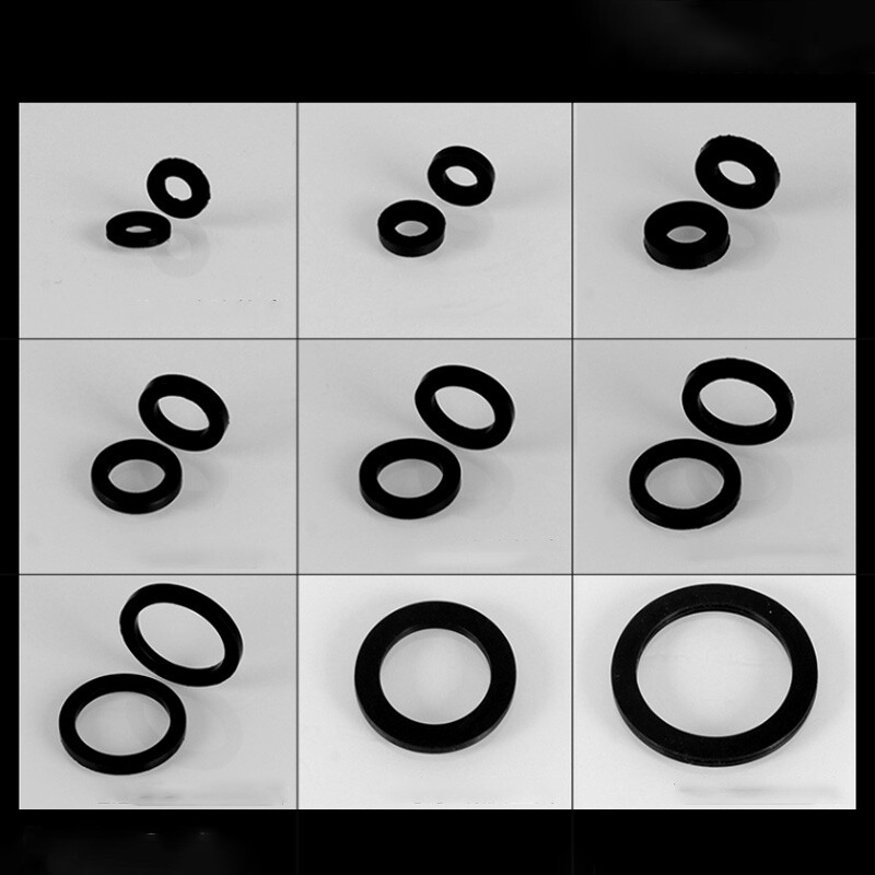Black NBR Rubber Flat Round O-Ring Washer Seal Gaskets 1mm-3mm Thick ...