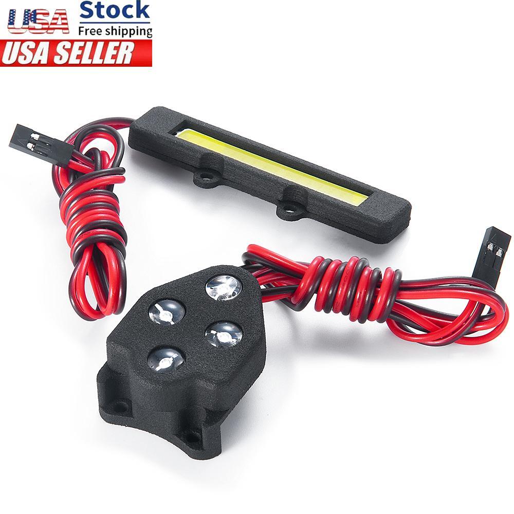 RC LED Lights Kit COB Front + LED Rear Light Lamp for 1/8 SLEDGE ...
