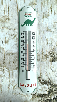 SINCLAIR GASOLINE DINO THERMOMETER TEMP GAS PUMP STATION OIL ...