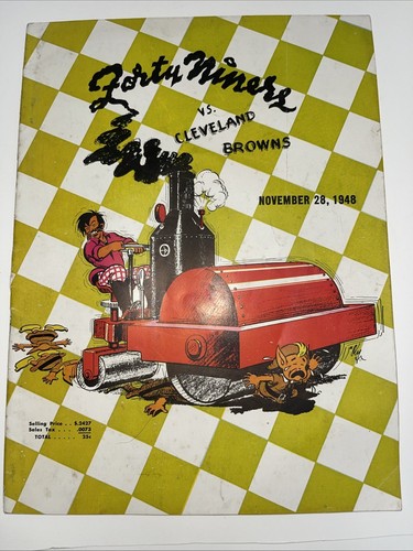 1948 AAFC Program San Francisco Forty Niners Cleveland Browns Otto ...