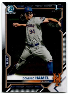 2021 Bowman Draft Chrome Dominic Hamel. New York Mets #BDC-60 1ST ...
