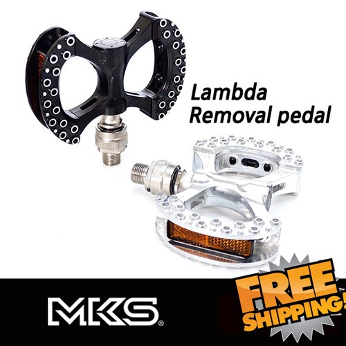 MKS LAMBDA Ezy SUPERIOR Removal 9/16" 3-PIECE CRANK Alloy Pedal - Black / Silver | eBay