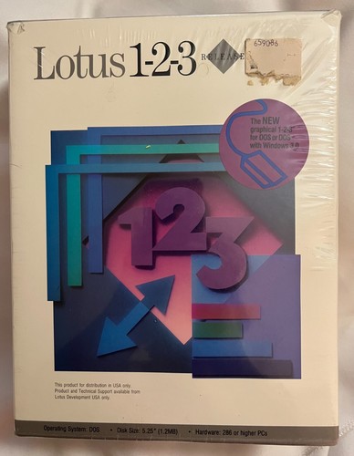 Lotus 123 Release 3.1 for DOS 5.25" NOS - New Sealed | eBay