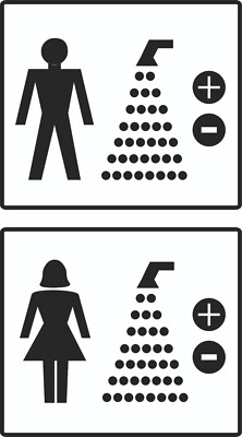 Pictogram Shower - Woman + Man Sticker | eBay