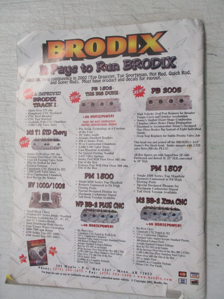 IHRA DRAG REVIEW MAGAZINE JULY 19, 2002 CHIP HORTON JAY WOODWARD SUMMIT ...