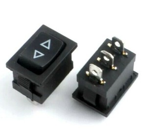 MOMENTARY ON/OFF/ON Direction Rocker Switch 3 Pin 21x15mm 3A DIY UP ...