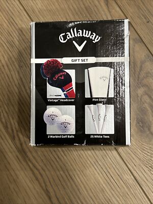Callaway Gift Set Incl. Pint Glass Headcover 25 White Tees 2 Warbird ...