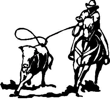 Team Roping Decals