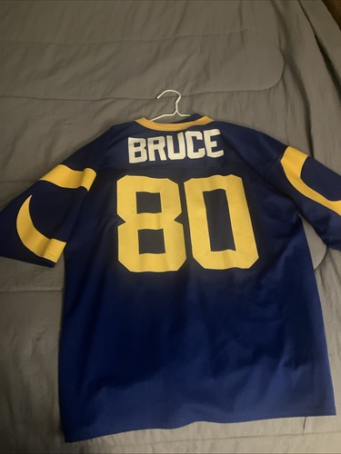 Vintage LOGO 7 Isaac Bruce #80 Throwback St Louis Rams Jersey Sz L | eBay