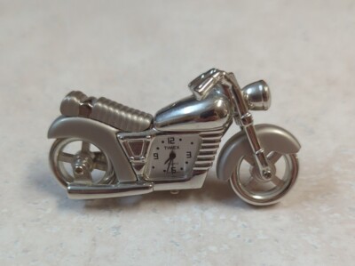 Vintage Timex Collectible Mini Clock in Original Box MOTORCYCLE New In ...