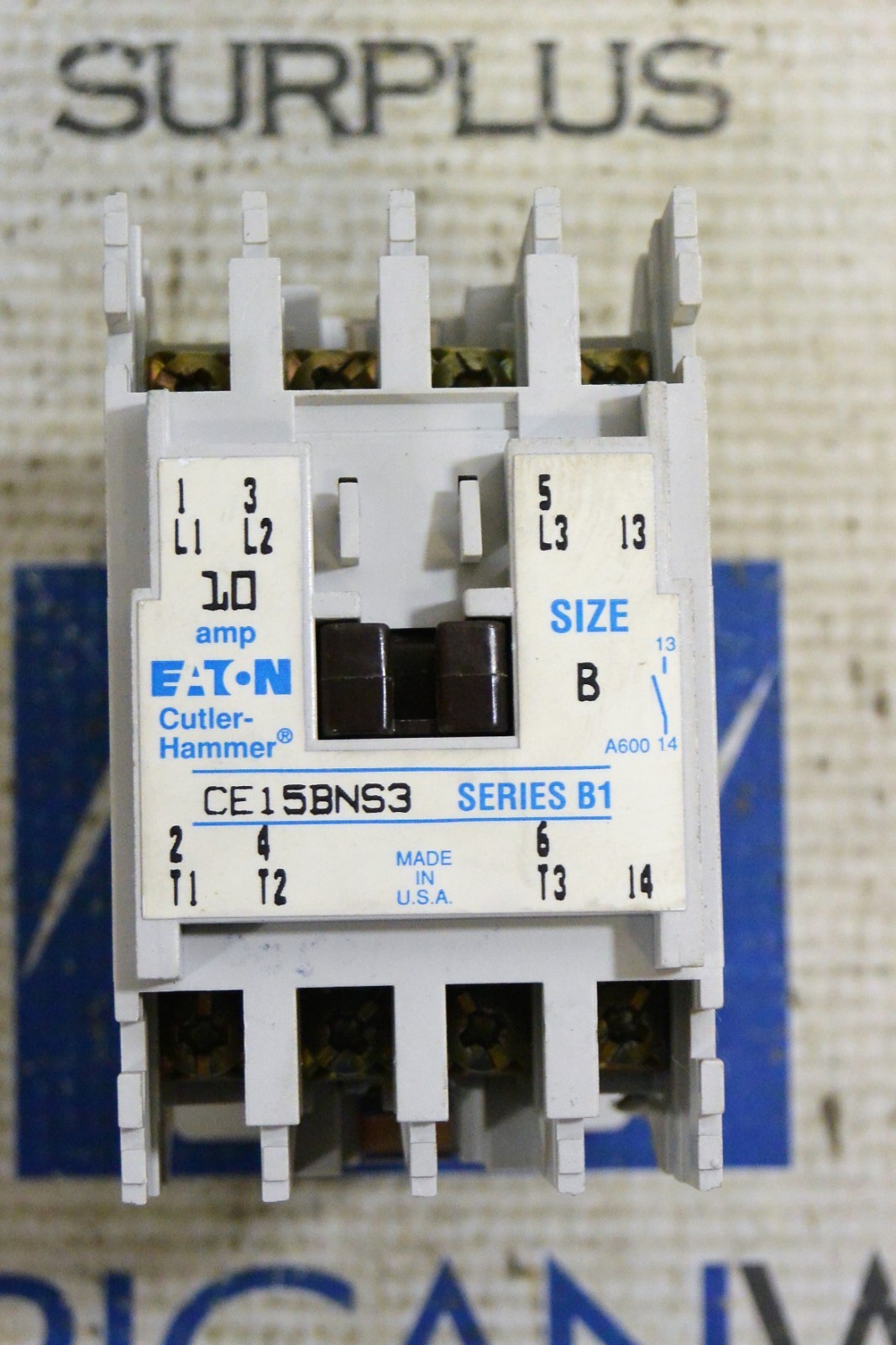 Cutler Hammer CE15BNS3 Series B1 Size B Contactor 110/120V 50/60Hz Coil ...