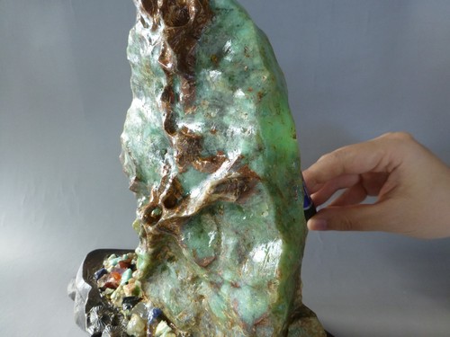 Natural Australian Green Jade Gemstone Rock Opaque Chrysoprase Rough ...