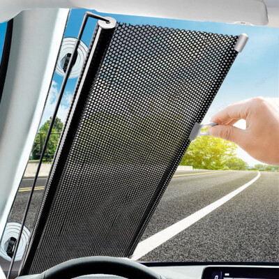 Car Retractable Front Windshield Sun Shade Visor SUV Window Folding ...