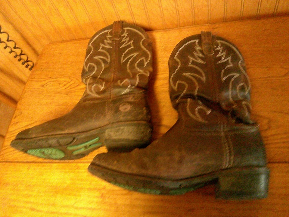 3282 Double H Work Western Cowboy Boots Brown Leathr USA Men Sz 9.5 D ...