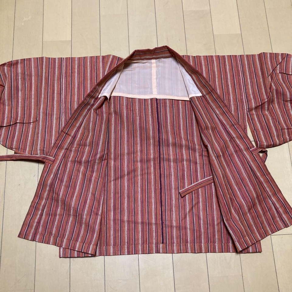 Japanese Wool Haori Coat Orange Japanese Clothing Long Sleeve Used | eBay