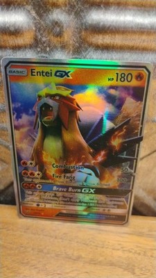 ENTEI GX Shining Legends POKEMON Full-Art Holo 2017 Trading Card 10/73 ...