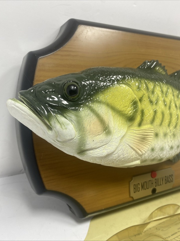 Vintage Big Mouth Billy Bass Animated Singing Fish w Brass Plate NEW ...