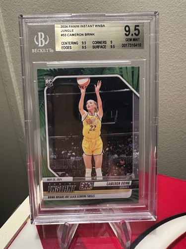 BGS 9.5 GEM MINT Cameron Brink 2024 Panini Instant WNBA Rookie Jungle ...