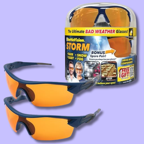 Battlevision Storm Glare-Reduction Glasses, See During Bad Weather | eBay