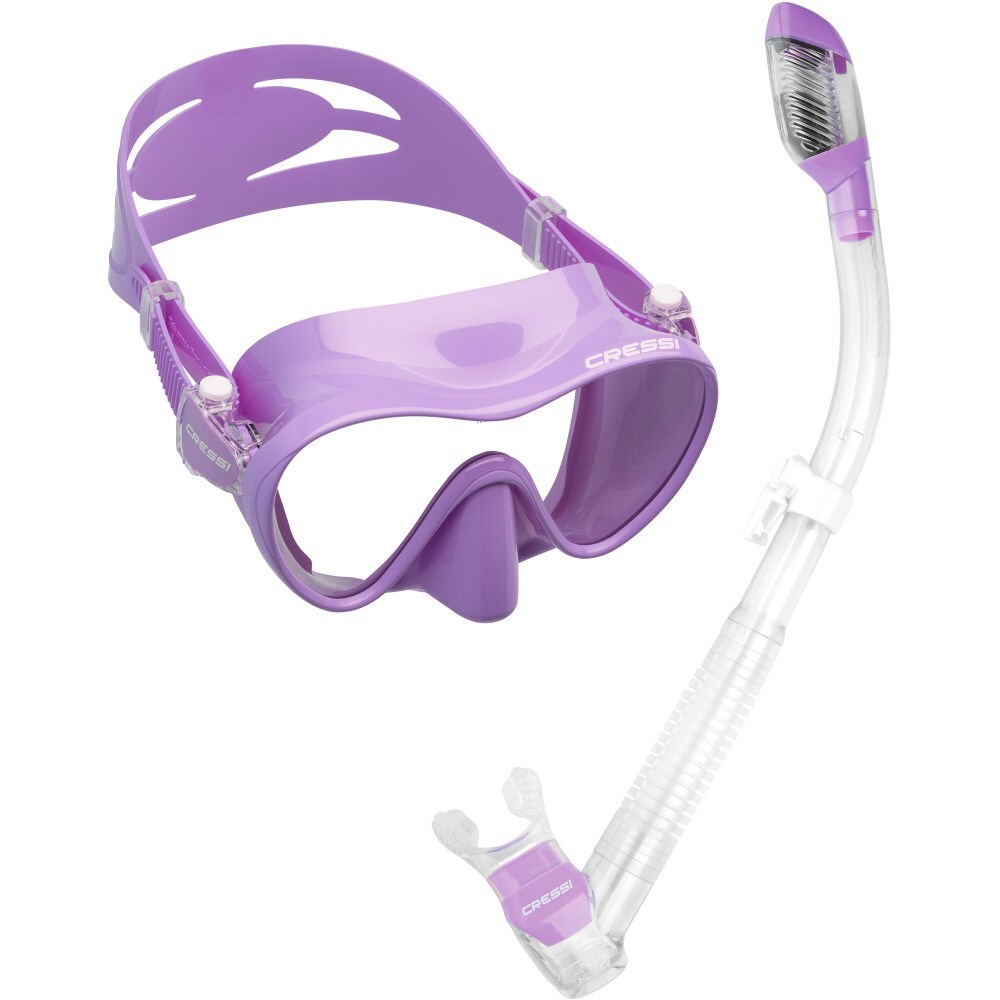 Cressi F1 Frameless Mask + Supernova Dry Snorkel Set | eBay Australia