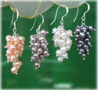 Wholesale Multicolor Freshwater Pearl Cluster Grape Dangle Hook ...
