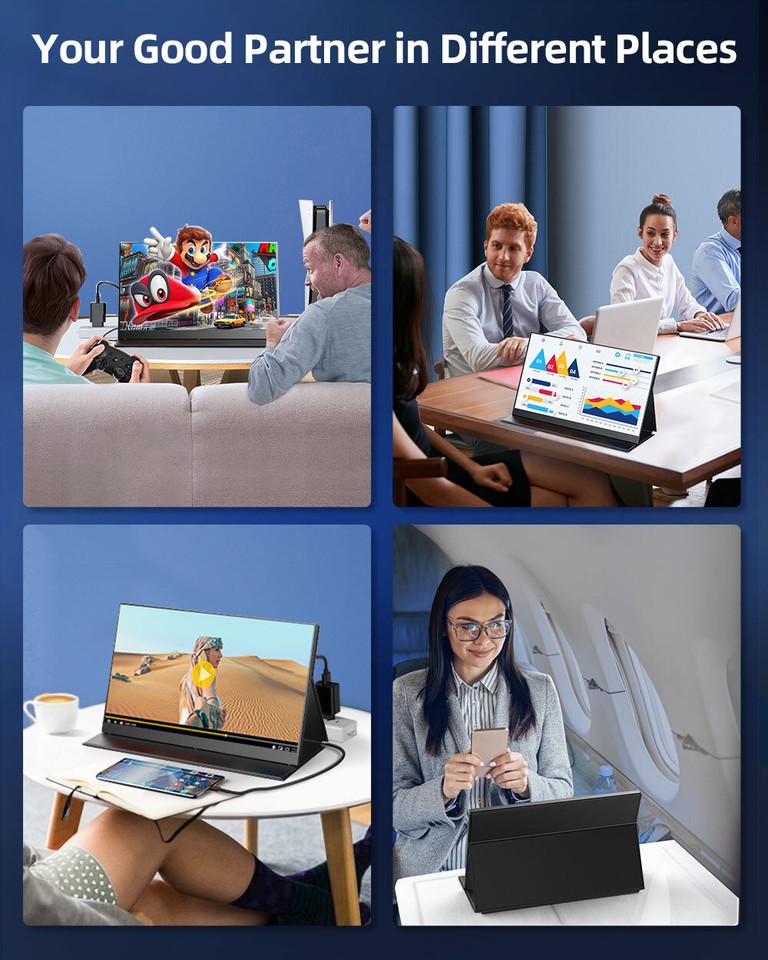 UPERFECT 17.3 inch 2K Portable Monitor QHD Gaming Monitor USB C Laptop ...