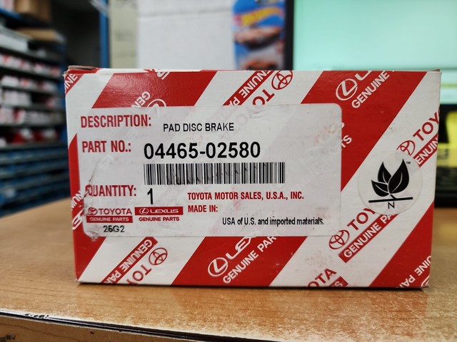 Genuine Toyota Pad Kit Disc Brake 04465-02580 for sale online | eBay