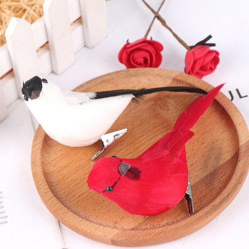 1Pcs Fake birds artificial feather foam doves wedding decoration venue ...