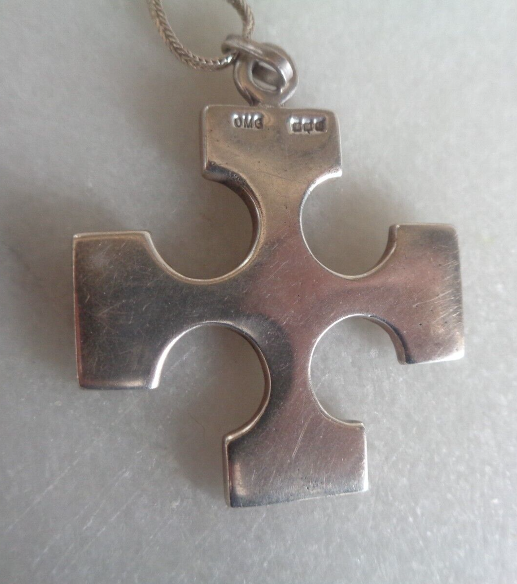 LARGE Scottish Stg Silver EARLY Burrian Cross Pendant Ola Gorie Orkney ...