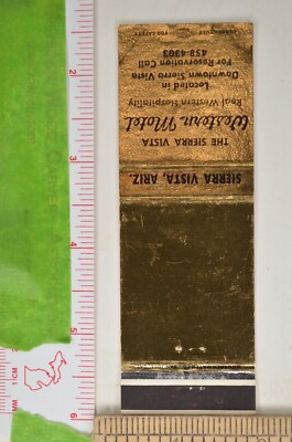 Vintage Matchbook Cover Western Motel Sierra Vista Hotel Arizona Lz3 | eBay