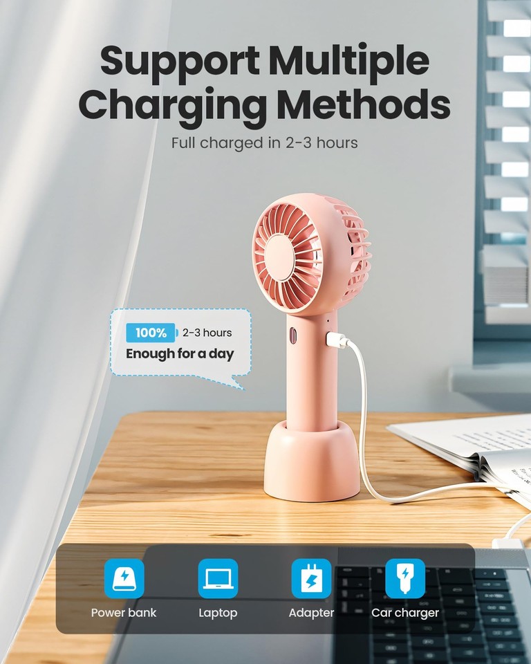 Gaiatop Mini Portable Fan, Small and Powerful, Cute Design 3 Speed ...