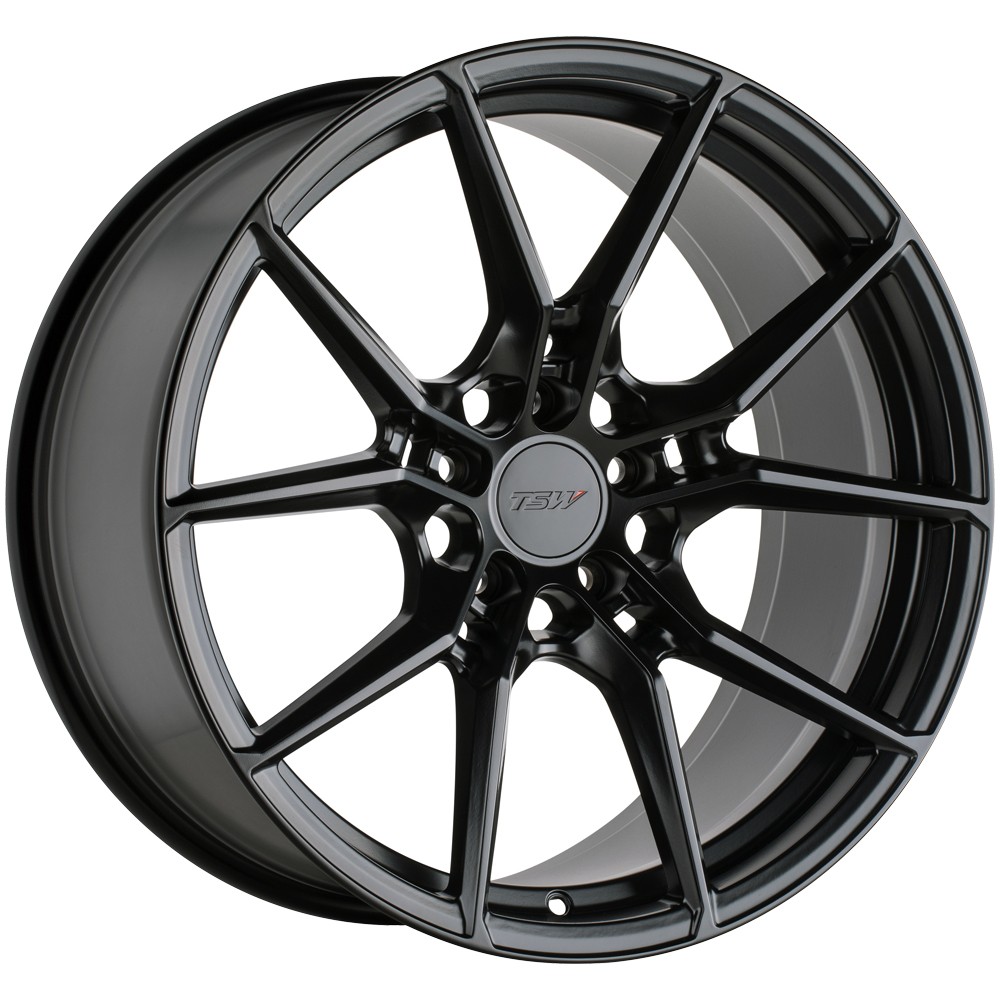 (Set of 4) TSW Neptune 19x8.5 5x4.5" +30mm Satin Black Wheels Rims 19 ...