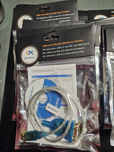 LOT of 14 Cable Matters 3ft USB 2.0 To RS-232 D89 Male Serial Cable ...