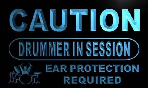 Caution Drummer in Session LED Sign Neon Light Sign Display M558-B(C ...