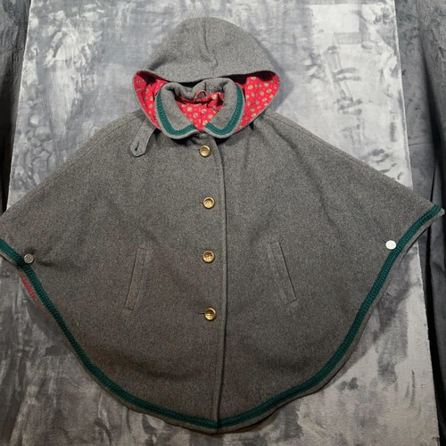 Vintage Loden Cape Womens Medium Wool Hooded Austrian Tyrolean Cloak ...