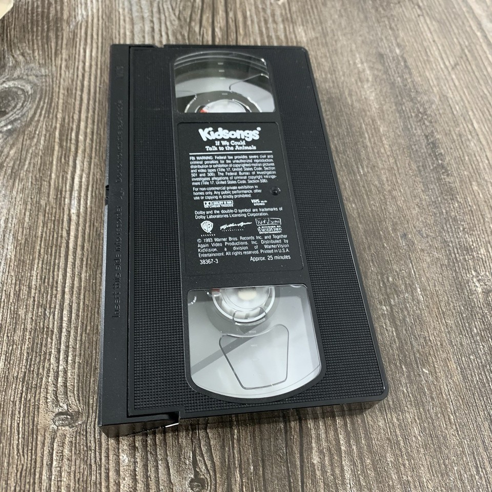 Kidsongs- If We Could Talk to the Animals VHS Tape 1993 Kidvision Kids ...