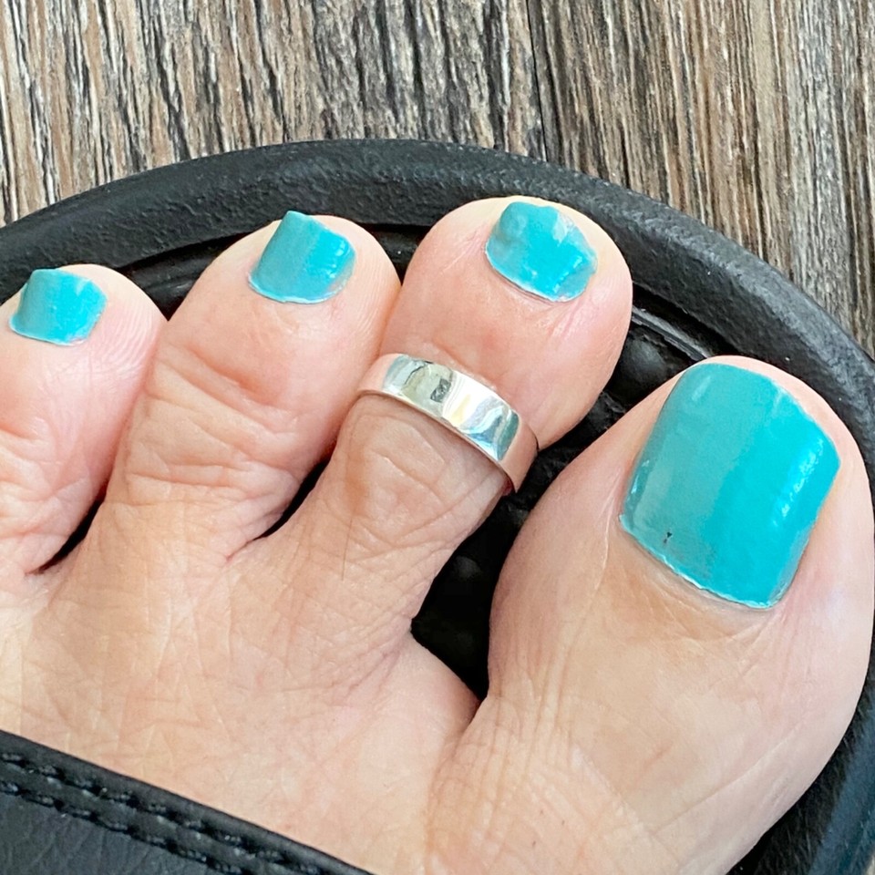 Sterling Silver High Polish Band Toe Ring, Midi Ring, Pinky Ring ...