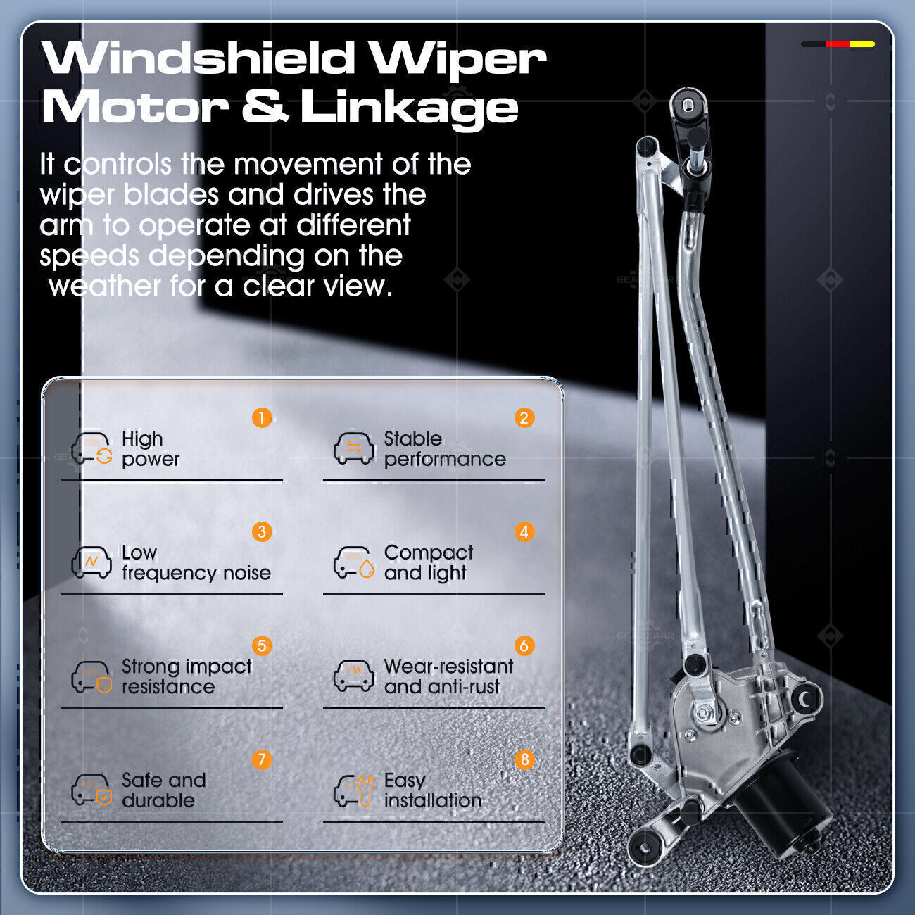 FRONT WIPER LINKAGE + MOTOR COMPLETE FOR DACIA SANDERO 2013-2020 ...