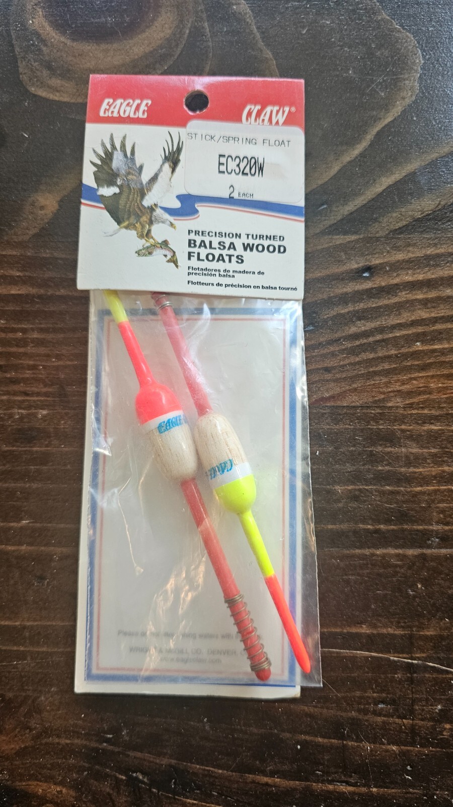 Eagle Claw Stick/Spring Float | EC320W | Precision Turned BALSA WOOD ...