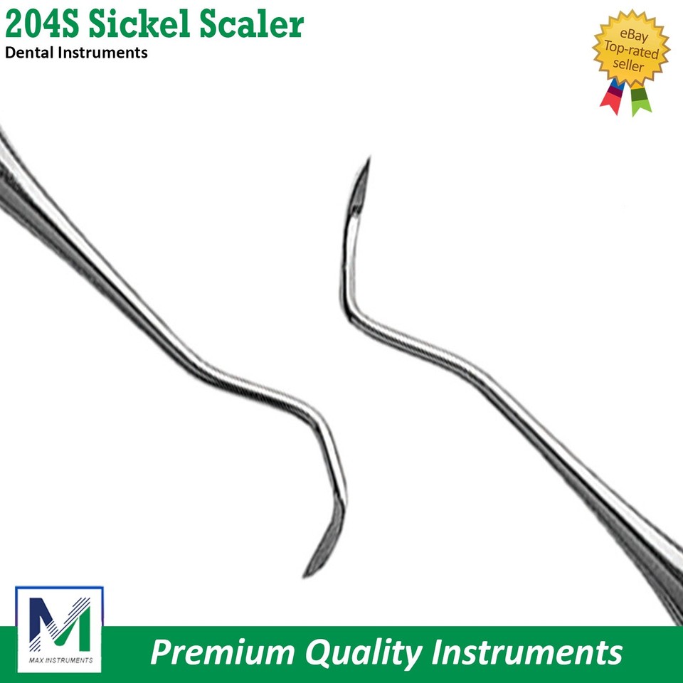Sickle Scaler 204S Dental Hand Instruments Pro Periodontal Hygiene Pick ...
