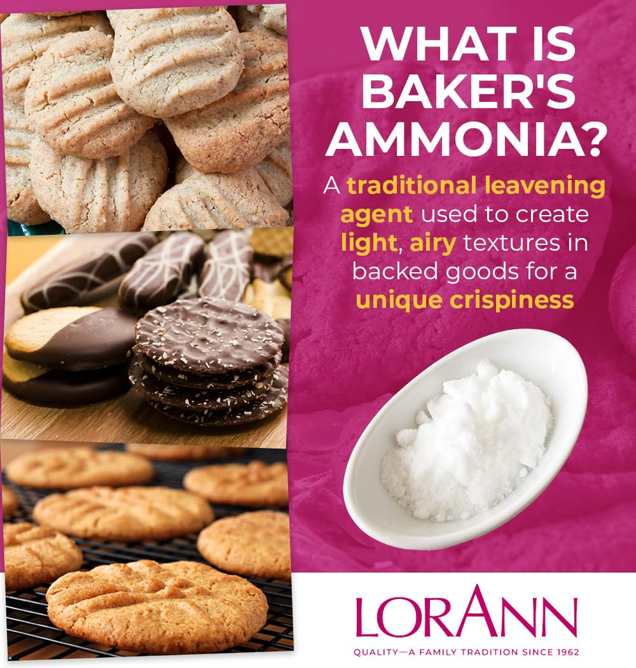 Baker'S Ammonia (Ammonium Carbonate) - Ideal for Springerle & Thin ...