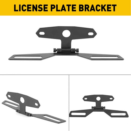 Folding License Plate Bracket Tag Taillight Holder Fit ATV Dirt Bike ...