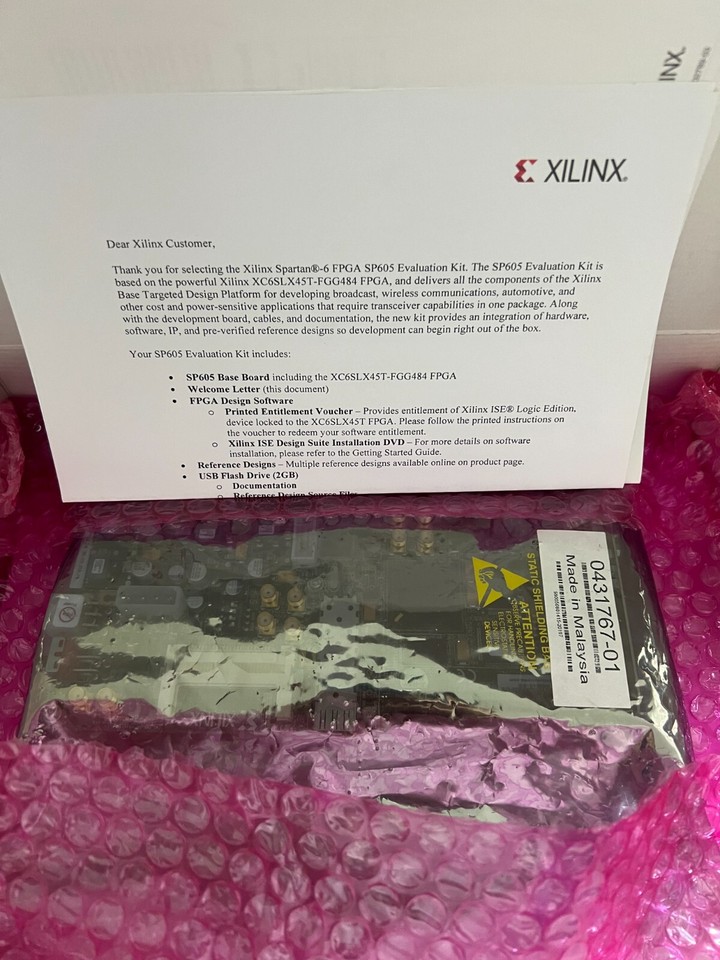 XILINX AMD Spartan 6 FPGA SP605 Evaluation Kit EK-S6-SP605-G XC6SLX45T ...