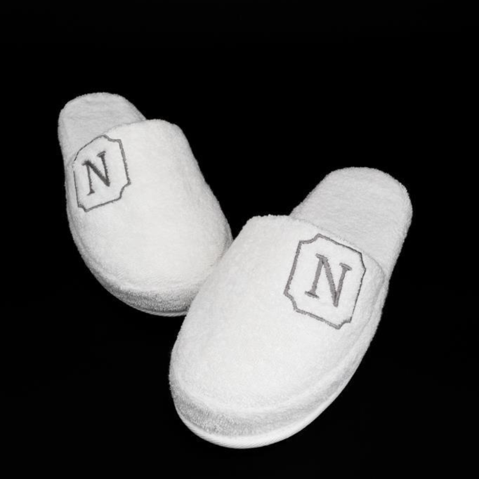 Unisex Personalized Terry Cloth Slippers, Women's Slippers, Monogrammed ...