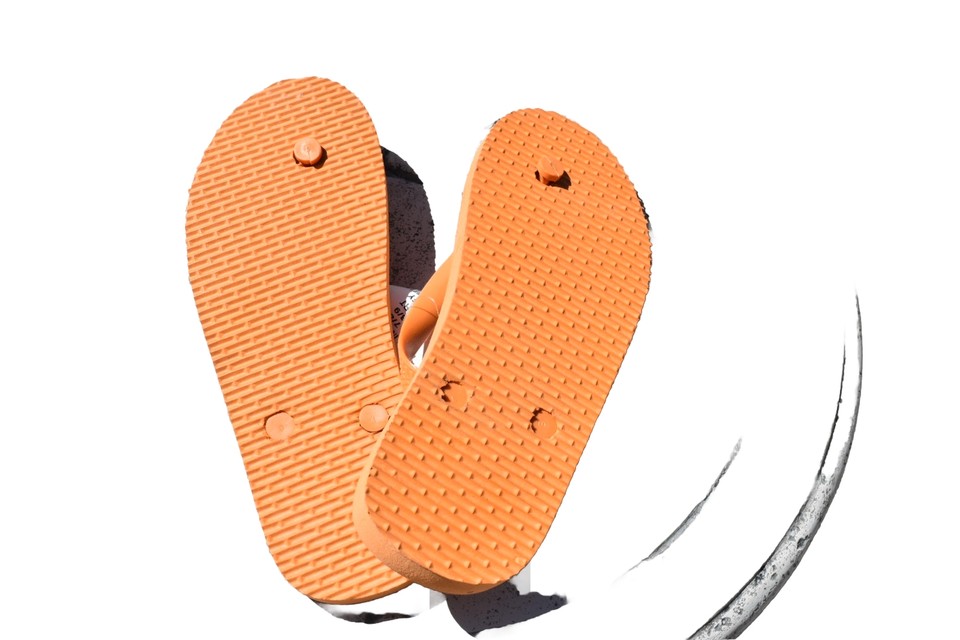 unisex orange flip flops size 7/8 For Women & 8/9 For Men. | eBay