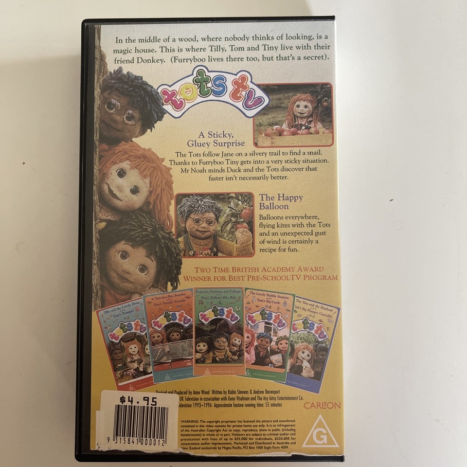 TOTS TV VHS PAL VIDEO VHS! Pal VHS A Sticky, Gluey Surprise And Happy ...
